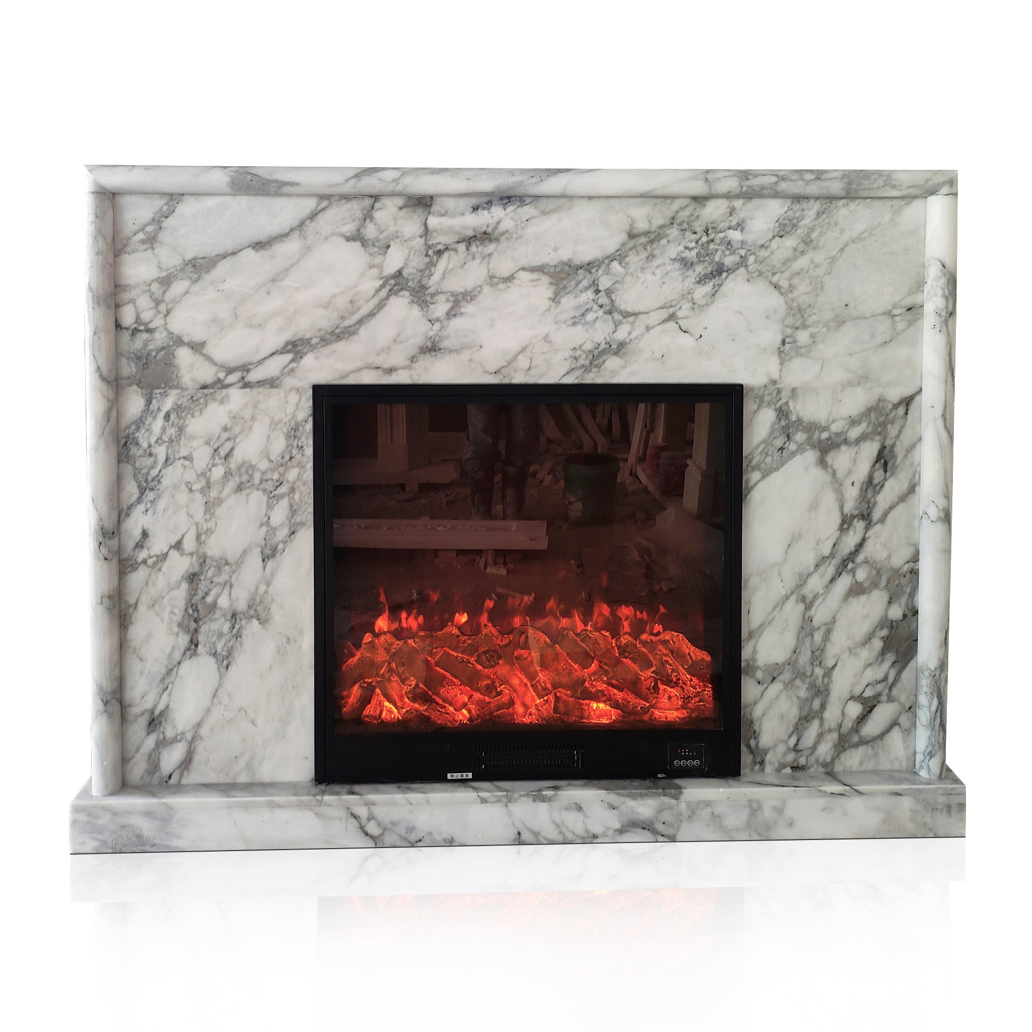 Large Arabescato Marble Fireplace – Marblebee