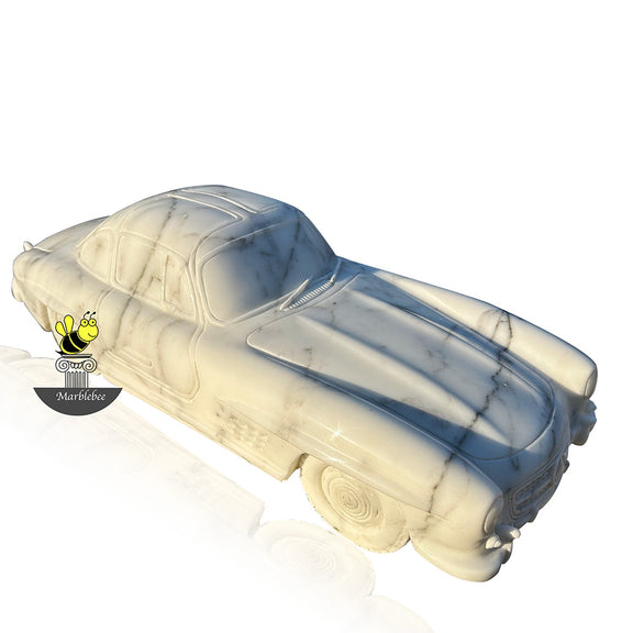 White marble car model customization