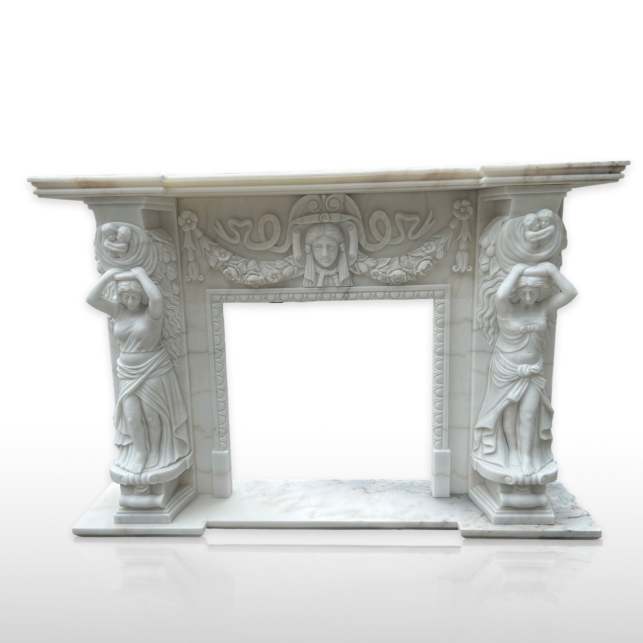 Victorian Marble Mantel | Rococo Shell Frieze 72.05" Width x 55.91" Ta ...