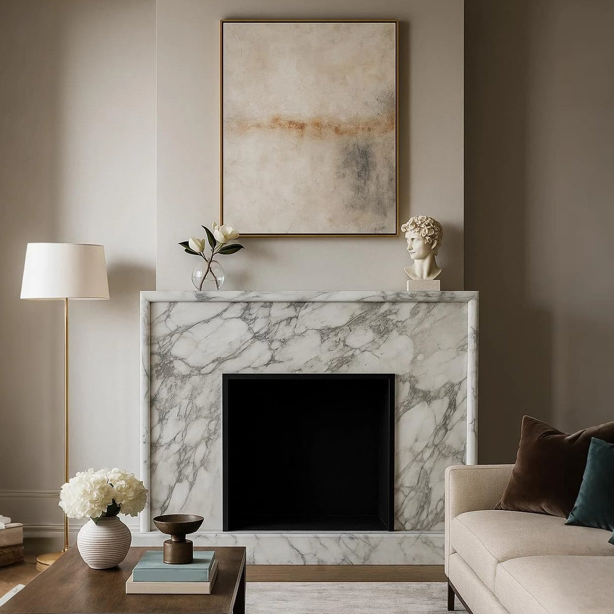 Marble Fireplace Surround - Marblebee Design
