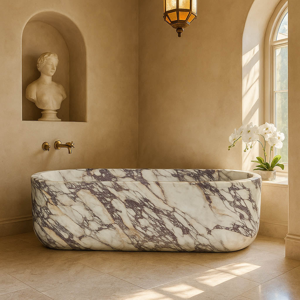 Marble Bathtub Calacatta Viola 70.87