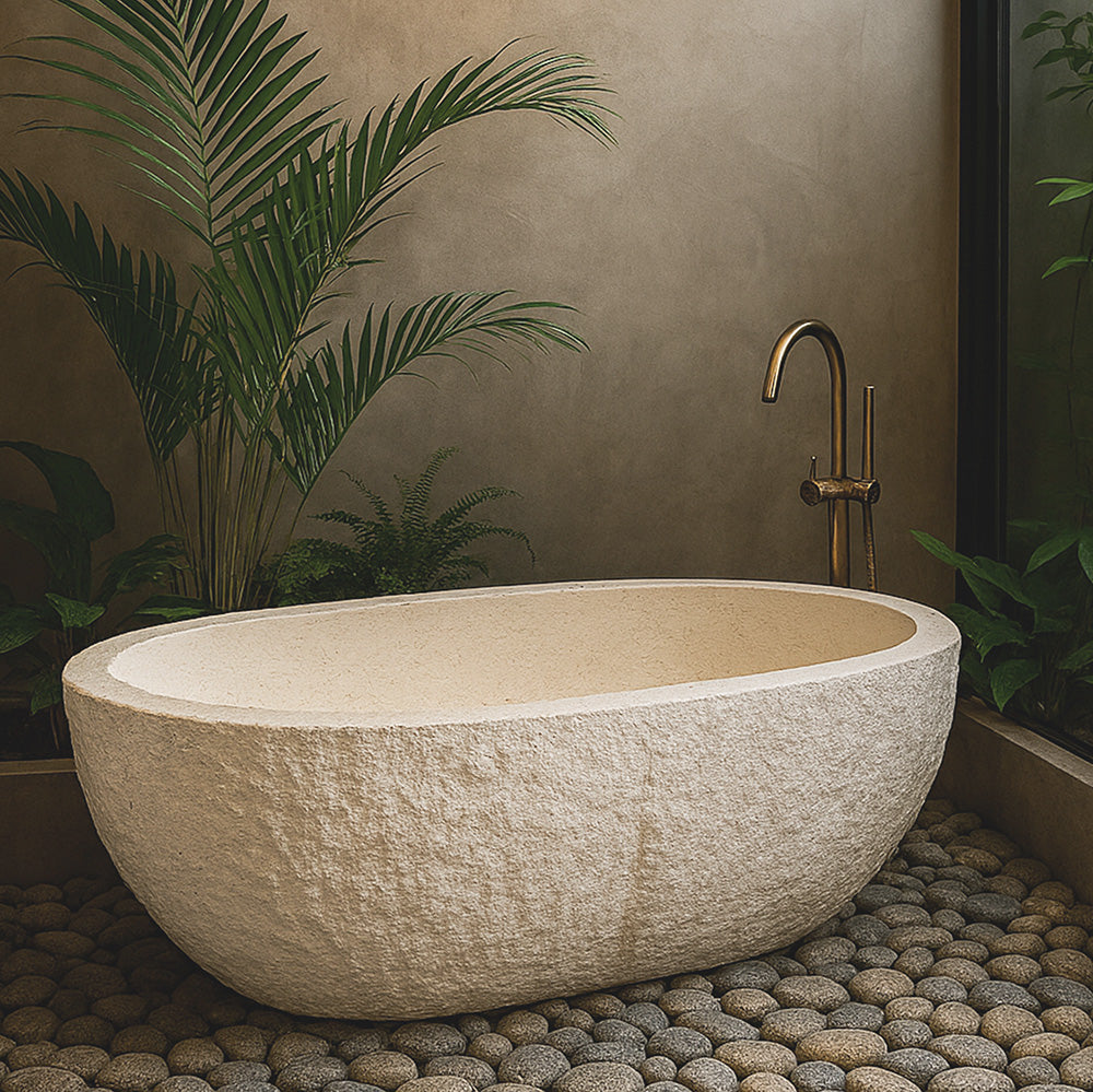 Marble bathtub Beige Marble – Marblebee