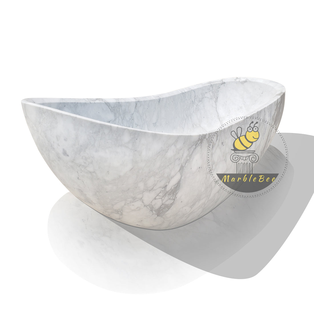 Marblebee Stone tub custom made by natural marble