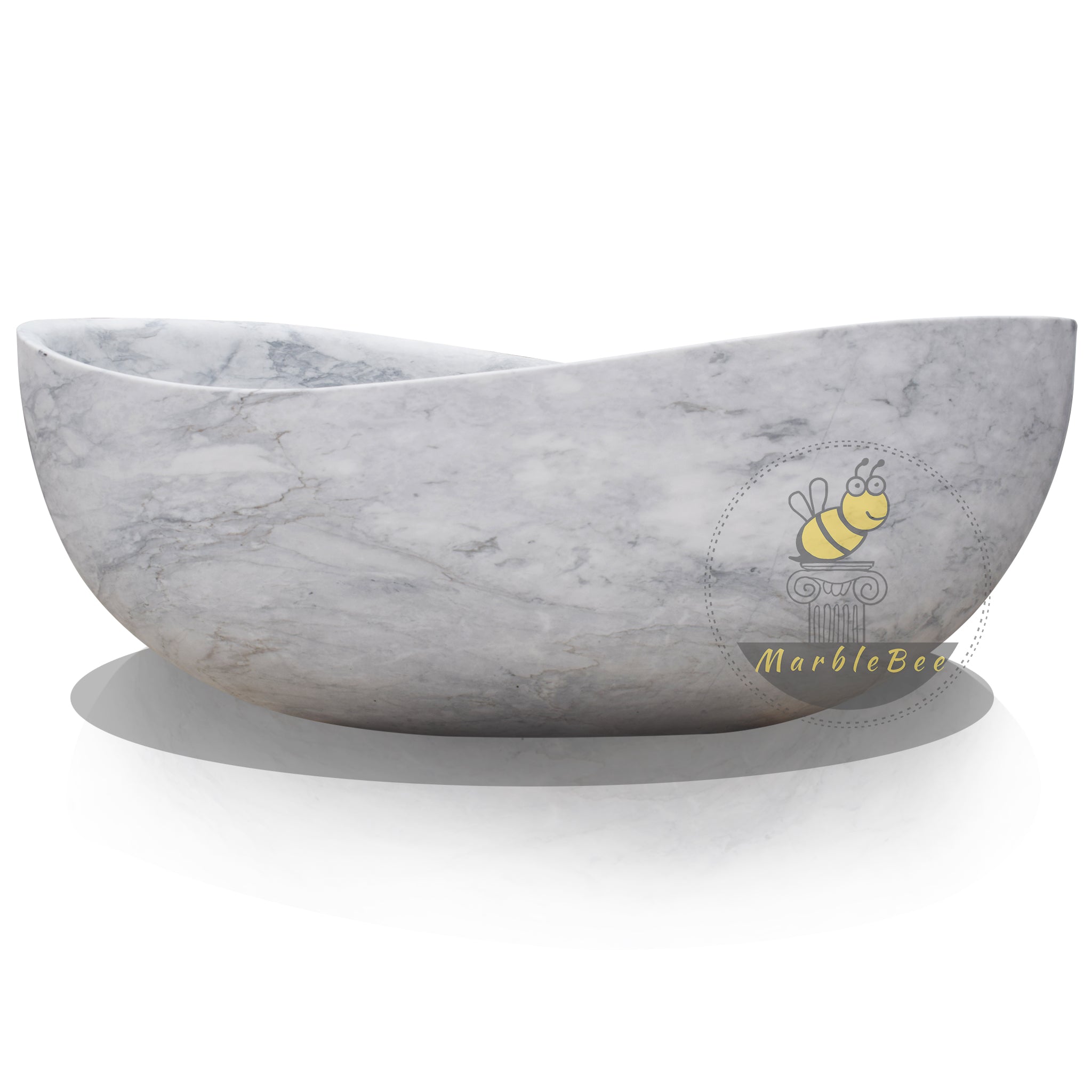 Marblebee Arabescato White Marble Tub