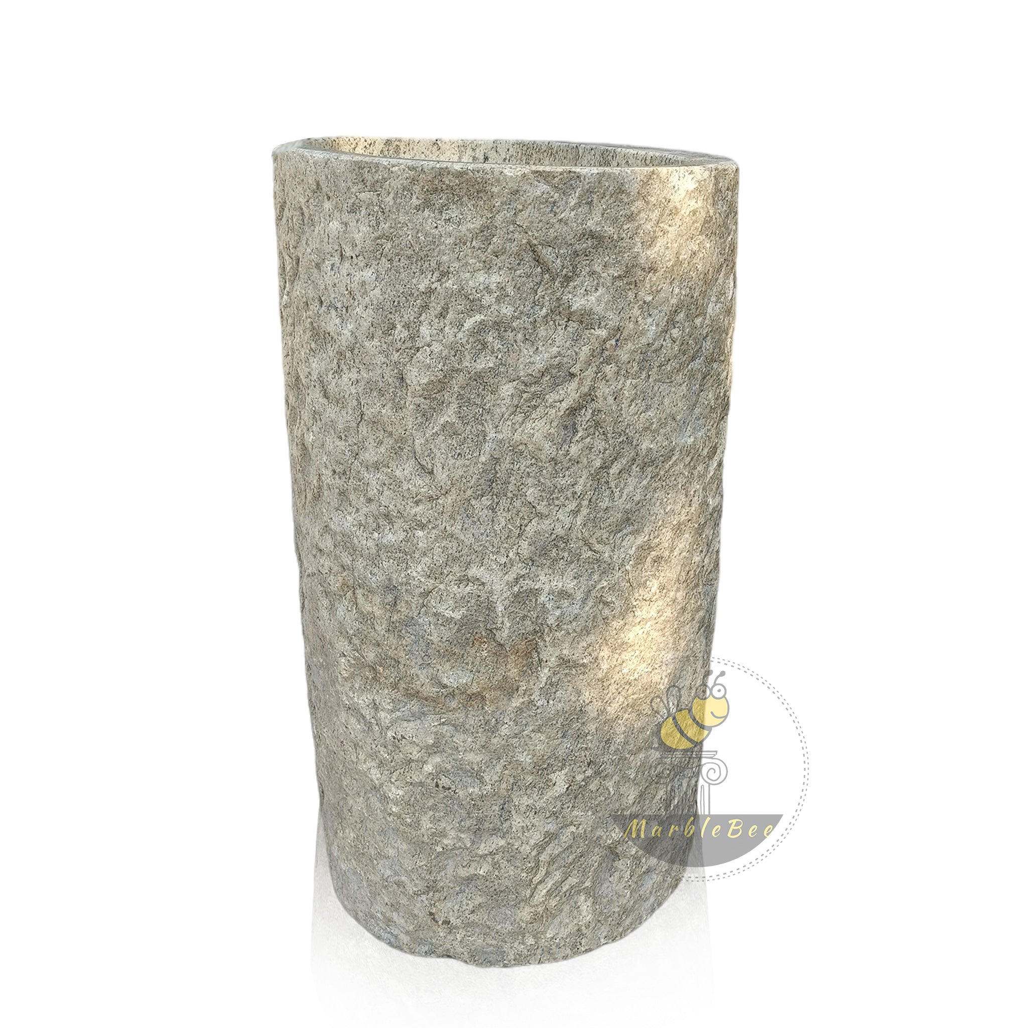 Marblebee White Granite pedestal sink
