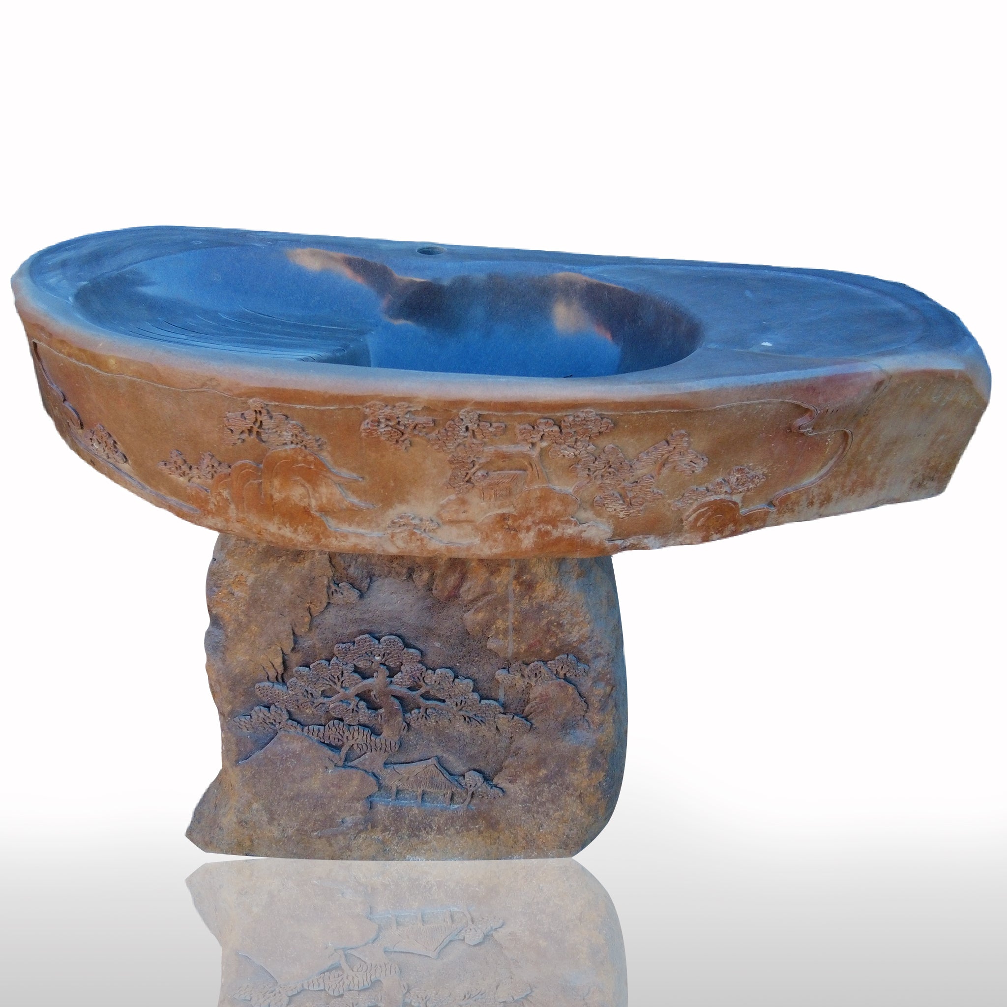 Marblebee Natural Stone Pedestal sink