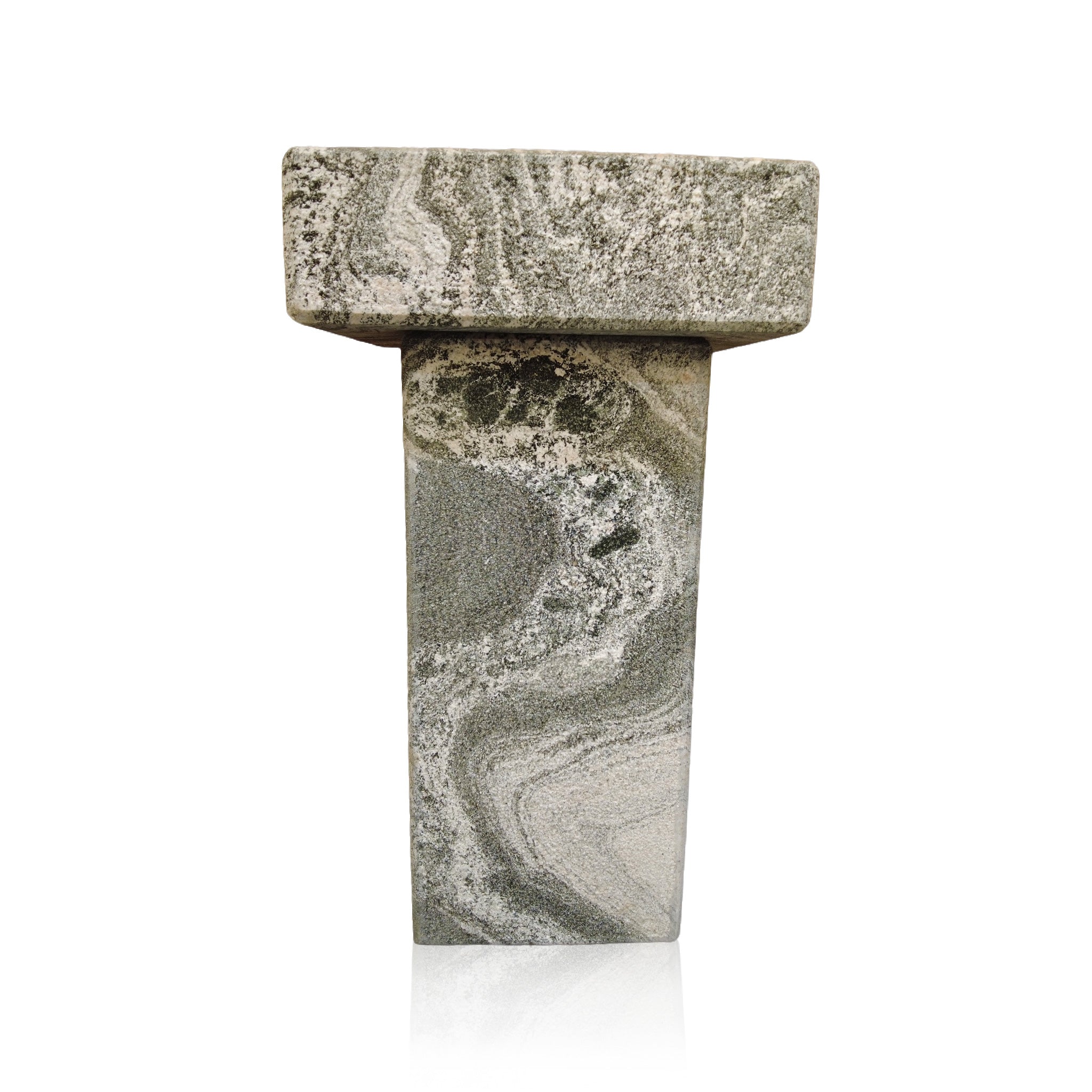 Marblebee Light Grey Marble Pedestal Sink