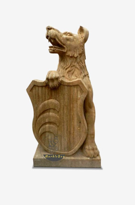 Dog Statue Life-size Natural Stone sculpture – Marblebee
